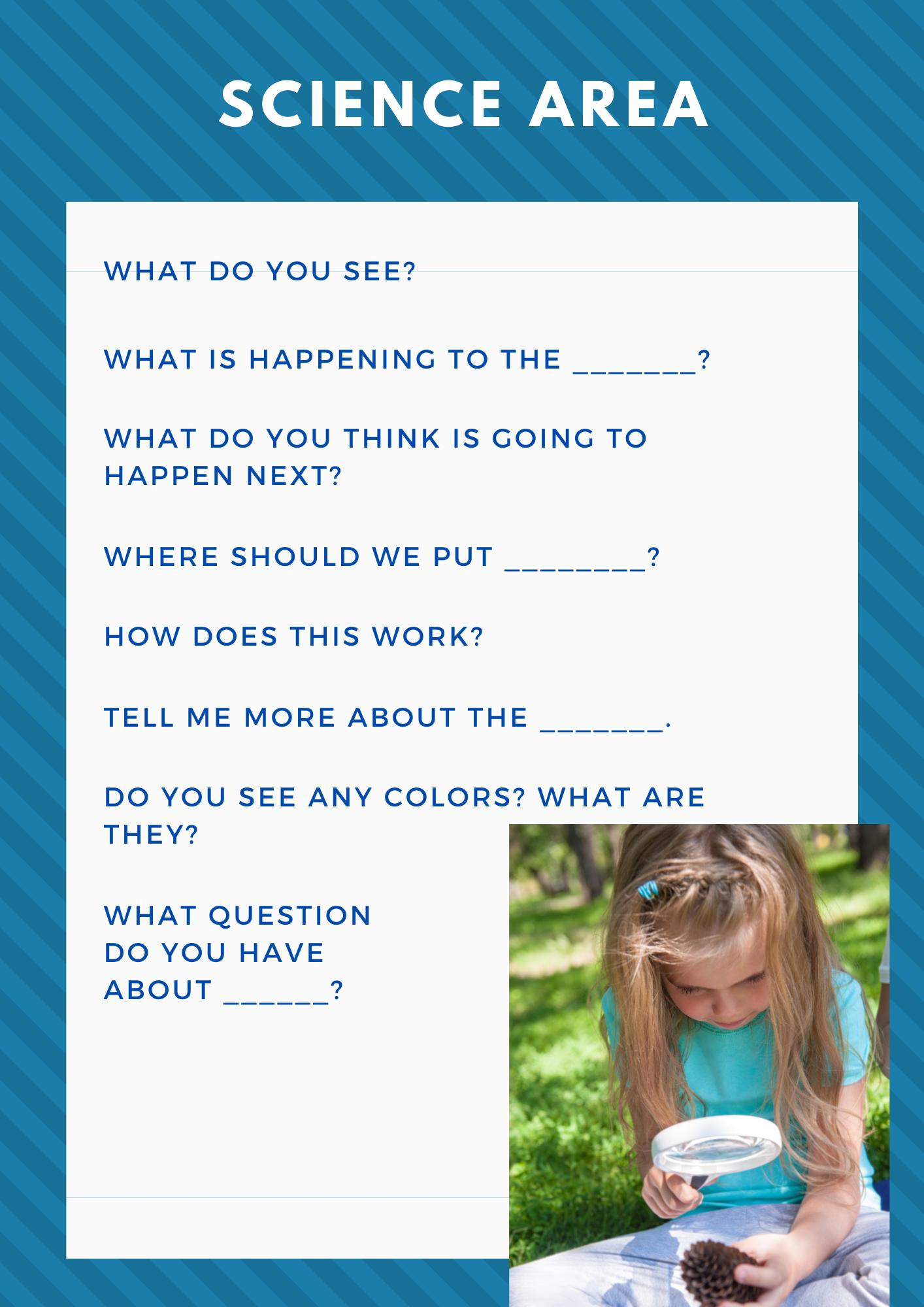 Classroom Posters: Open Ended Center Questions – JDEducational
